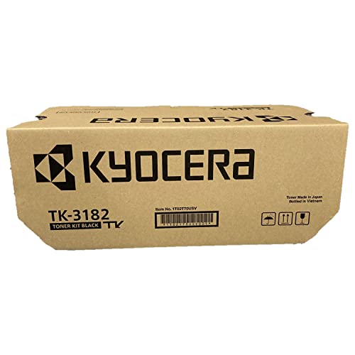 Kyocera TK-3182 Black Toner Cartridge for M3655idn / P3055dn Laser Printers, Up to 21000 Pages, Genuine (1T02T70USV)