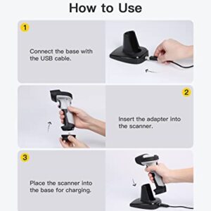 Inateck Barcode Scanner Charging Base, Easy to Use, Suitable for BCST-60, BCST-70, BCST-73, P6 and P7, Scanner Not Included