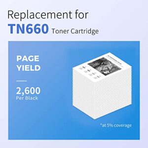 myCartridge SUPRINT TN660 Compatible Toner Cartridge Replacement for Brother TN660 TN 660 TN630 use with MFC-L2740DW HL-2360DW MFC-L2700DW HL-L2320DW DCP-L2540DW HL-L2380DW Printer (4 Pack) TN630