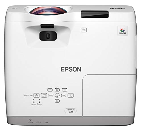 Epson PowerLite 530 XGA 3LCD Projector, White