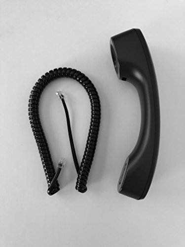 The VoIP Lounge Replacement Black Handset with Curly Cord for NEC Univerge DT300 DTL/ITL Series Phone 2E 6DE 12D 24D 32D 8LD SL2100 (Not Compatible with All NEC Phones - See Below)