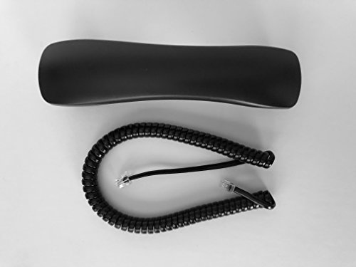 The VoIP Lounge Replacement Black Handset with Curly Cord for NEC Univerge DT300 DTL/ITL Series Phone 2E 6DE 12D 24D 32D 8LD SL2100 (Not Compatible with All NEC Phones - See Below)