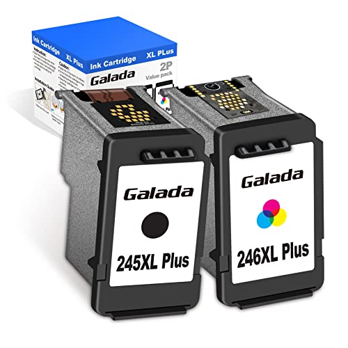 245XL 246XL Plus Ink Cartridge for Canon PG-245 XL CL-246 XL Higher Yield Compatible with Canon Pixma MX490 MX492 MG2522 TS3100 TS3122 TS3300 TS3322 TS3320 TR4500 TR4520 TR4522 MG2500 Printer