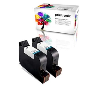 printronic remanufactured ink cartridge replacement for hp 45 (2 pack) for deskjet 1000cse 1100 1220c/ps 1600 6122 710 720 782 815 820 830 850 870 880 890 895 930 950c 960 970 980c