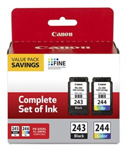 canon pg-243/ cl-244 ink multi pack, compatible to tr4520, mx492, mg2520, mg2922, ts302 and ts202 printers