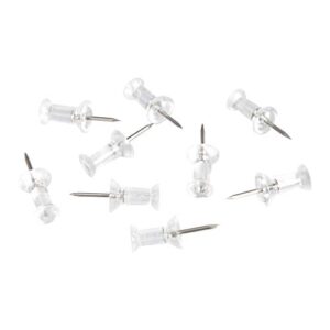 amazon basics push pins tacks, clear plastic head, steel point, 100-pack