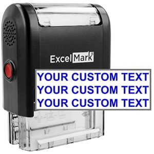 custom self-inking stamp – up to 3 lines – 11 color choices and 17 font choices