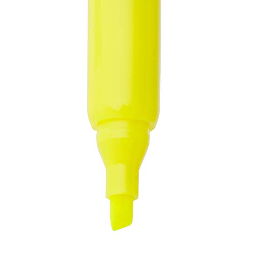 Amazon Basics Tank Style Highlighters - Chisel Tip, Yellow, 12-Pack