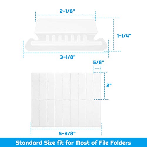 File Folder Tabs, Selizo 100 Sets Hanging File Folder Labels 2" Tabs and Inserts for Hanging Files