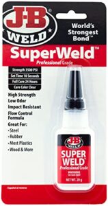 j-b weld 33120h superweld glue – clear super glue – 20g