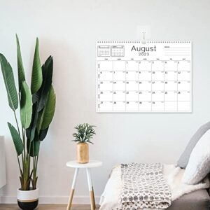 BHR Wall Calendar -Calendar 2023-2024 from Jan. 2023 to Jun. 2024 18 Months Calendar 14.7"×11"Thick Paper with Julian Dates and Block for New Year and Christmas Gifts (White)