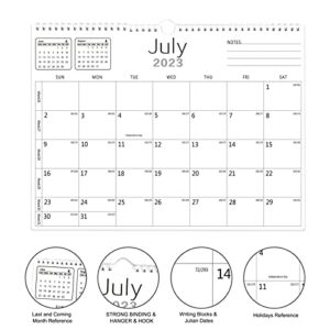 BHR Wall Calendar -Calendar 2023-2024 from Jan. 2023 to Jun. 2024 18 Months Calendar 14.7"×11"Thick Paper with Julian Dates and Block for New Year and Christmas Gifts (White)