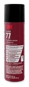 3m super 77 multipurpose spray adhesive, low voc, 14 oz.