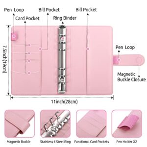 SKYDUE Budget Binder with Zipper Envelopes & Expense Budget Sheets,Money Binder with Cash Envelopes for Budgeting and Saving Money