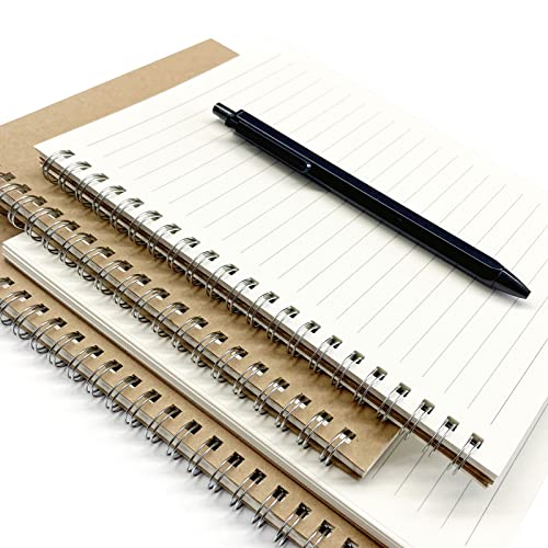 2 Pack College Ruled Notebook, Soft Yellow Cover Spiral Notebook, Memo Notepad Sketchbook, Students Office Business Diary Spiral Book Journal,100 Pages, 50 Sheets, 7.48 x 5.11 Inch