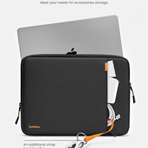 tomtoc 360 Protective Laptop Sleeve for 14-inch MacBook Pro M2/M1 Pro/Max A2779 A2442 2023-2021, 13-inch MacBook Air M2/A2681 with Hard Shell Case, Water-Resistant MacBook Case with Accessory Pocket