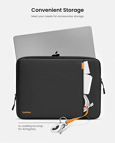 tomtoc 360 Protective Laptop Sleeve for 14-inch MacBook Pro M2/M1 Pro/Max A2779 A2442 2023-2021, 13-inch MacBook Air M2/A2681 with Hard Shell Case, Water-Resistant MacBook Case with Accessory Pocket