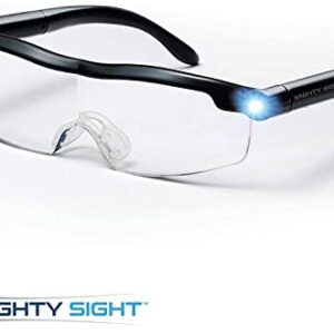 Ontel Mighty Sight LED Magnifying Eyewear, Black, Pack of 2