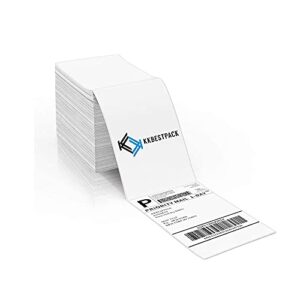 kkbestpack fan fold 4”x 6”direct thermal shipping labels (pack of 500)