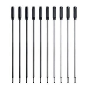 black ink refills (10pcs), replaceable pens refills, 1mm medium tip – black