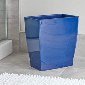 InterDesign Mono Wastebasket Trash Can - Rectangular, Navy