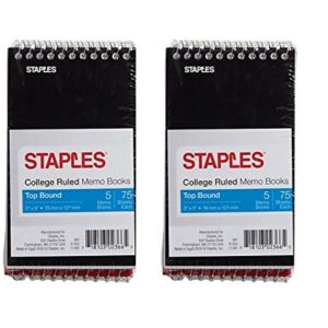 STAPLES Top Bound Memo Books, 3" x 5", 10/Pack (10 Pack)