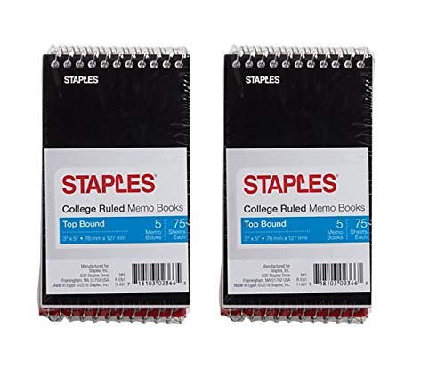 STAPLES Top Bound Memo Books, 3" x 5", 10/Pack (10 Pack)