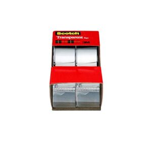 scotch transparent tape, 3/4 in x 250 in, 2 rolls (2157ss)