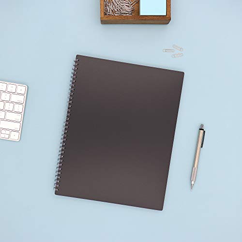 Blue Sky Notes Professional Notebook, Flexible Cover, Twin-Wire Binding, 8.5" x 11", Gray