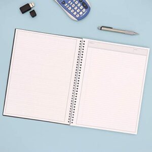 Blue Sky Notes Professional Notebook, Flexible Cover, Twin-Wire Binding, 8.5" x 11", Gray