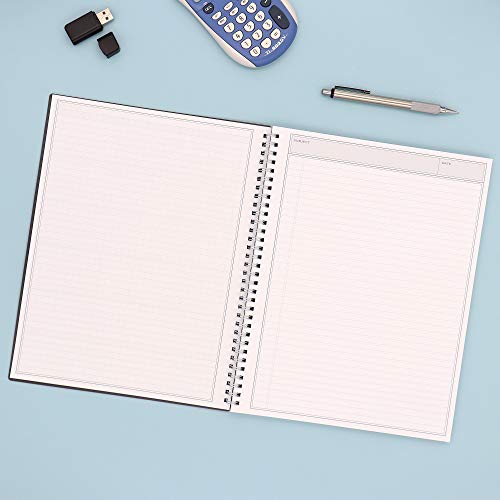 Blue Sky Notes Professional Notebook, Flexible Cover, Twin-Wire Binding, 8.5" x 11", Gray