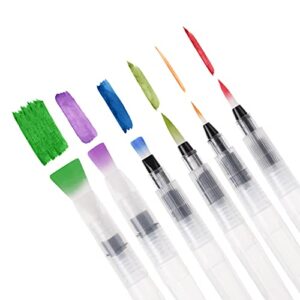 mr. pen- watercolor brush pens, 6 pcs, water brush pens for watercolor, water color pen, watercolor paint pens, refillable watercolor brush pens, water paint brush, water brushes for watercolor