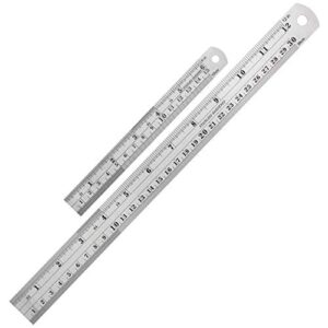 mr. pen steel rulers, 6 inch and 12 inch metal rulers, pack of 2