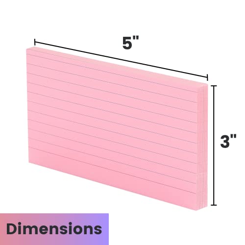 Mr. Pen- Pastel Index Cards, 3" x 5", 180 Cards, Index Cards, Lined Index Cards, Note Cards, Flash Cards, Study Cards, Notecards for Studying, Ruled Index Cards, Flashcards for Studying.