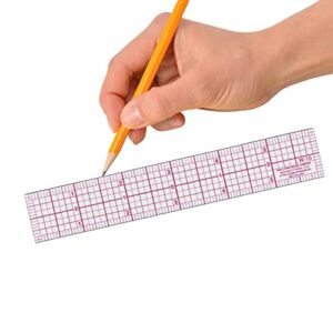 Westcott 8ths Graph Ruler, 1 x 6", Transparent (W-10)