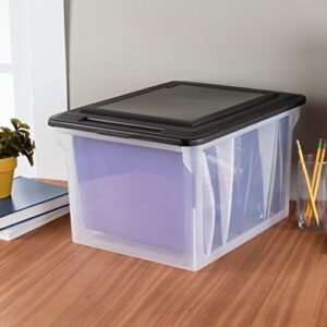 Sterilite 18689004 Storage File Box, 4-Pack , Black