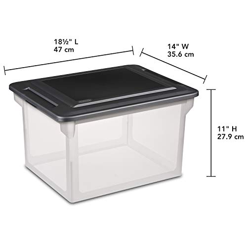 Sterilite 18689004 Storage File Box, 4-Pack , Black