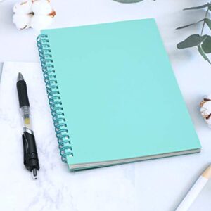 Spiral Notebook, 3 Pcs A5 Thick Plastic Hardcover 8mm Ruled 3 Color 80 Sheets -160 Pages Journals for Study and Notes (Light Pink,Light Green,Light Blue, A5 5.7" x 8.3"-Ruled)