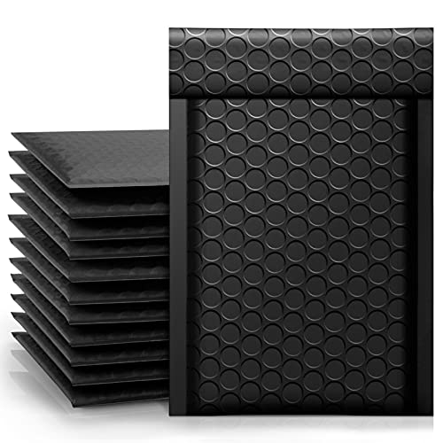 Metronic Bubble Mailers 6x10 Inch 25 Pack, Waterproof Padded Envelopes, Cushioning Self Seal Adhesive Padded Mailers for Shipping Bags,Boutique,Small Business,Black Bulk #0