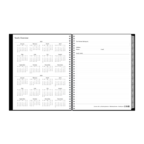 Blue Sky 2022-2023 Academic Year Weekly & Monthly Planner, 8.5" x 11", Flexible Cover, Wirebound, Enterprise (130609-A23)