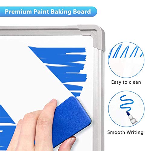 Small White Board Dry Erase for Wall, ARCOBIS 12" x 16" Magnetic Hanging Double-Sided Whiteboard, Portable Mini White Board for Kids Drawing, Kitchen Grocery List, Cubicle Planning Memo Board