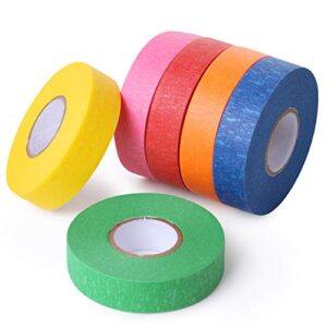 mr. pen- colored masking tape, colored painters tape for arts and crafts, 6 pack, drafting tape, craft tape, labeling tape, paper tape, masking tape, colored tape, colorful tape, artist tape, art tape