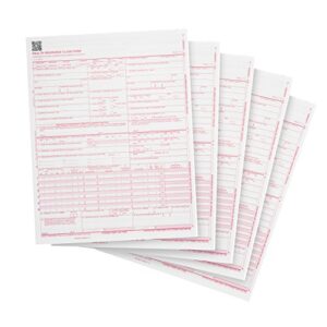 500 CMS-1500 Claim Forms - Current HCFA 02/2012 New Version - Forms Will Line Up with Billing Software and Laser Compatible - 500 Sheets - 8.5 x 11