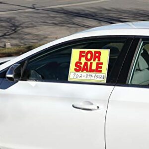 Sunburst Systems For Sale Sign for Cars, Trucks, Garage Sales, Business Sales 11H x 14W, Red-Yellow-Black