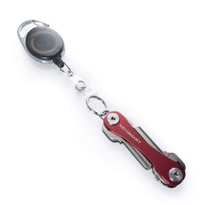 KeySmart Retractable Carabiner - Belt Clip Key Ring and Snap Badge Reel (1-Pack) - Multipurpose and Durable Badge Holder/Carabiner