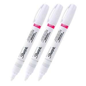 sharpie, medium point, white ink, oilased paint marker, pack of 3