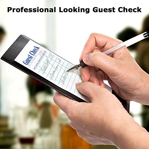 Server Note Pads [10 Books] - Guest Checks Notepad for Waiter Waitress Servers, Commercial Check Pads with Guest Receipt for Restaurants Food Order, 50 Sheets/Pad