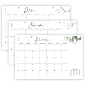 Aesthetic 2023 Greenery Desk Calendar - Runs until December 2023 - 17"x11" Desktop/Wall Calendar for Easy Organizing in 2022/2023