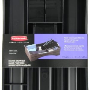 Rubbermaid Hanging Desk Drawer Organizer, Plastic, Black (11916ROS)