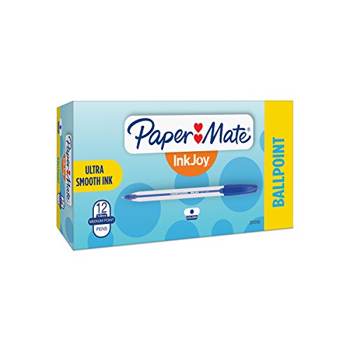 Paper Mate InkJoy 50ST Ballpoint Pens, Medium Point (1.0mm), Blue, 12 Count